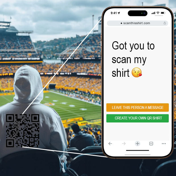 Custom Message QR T-Shirt – Scan This Shirt